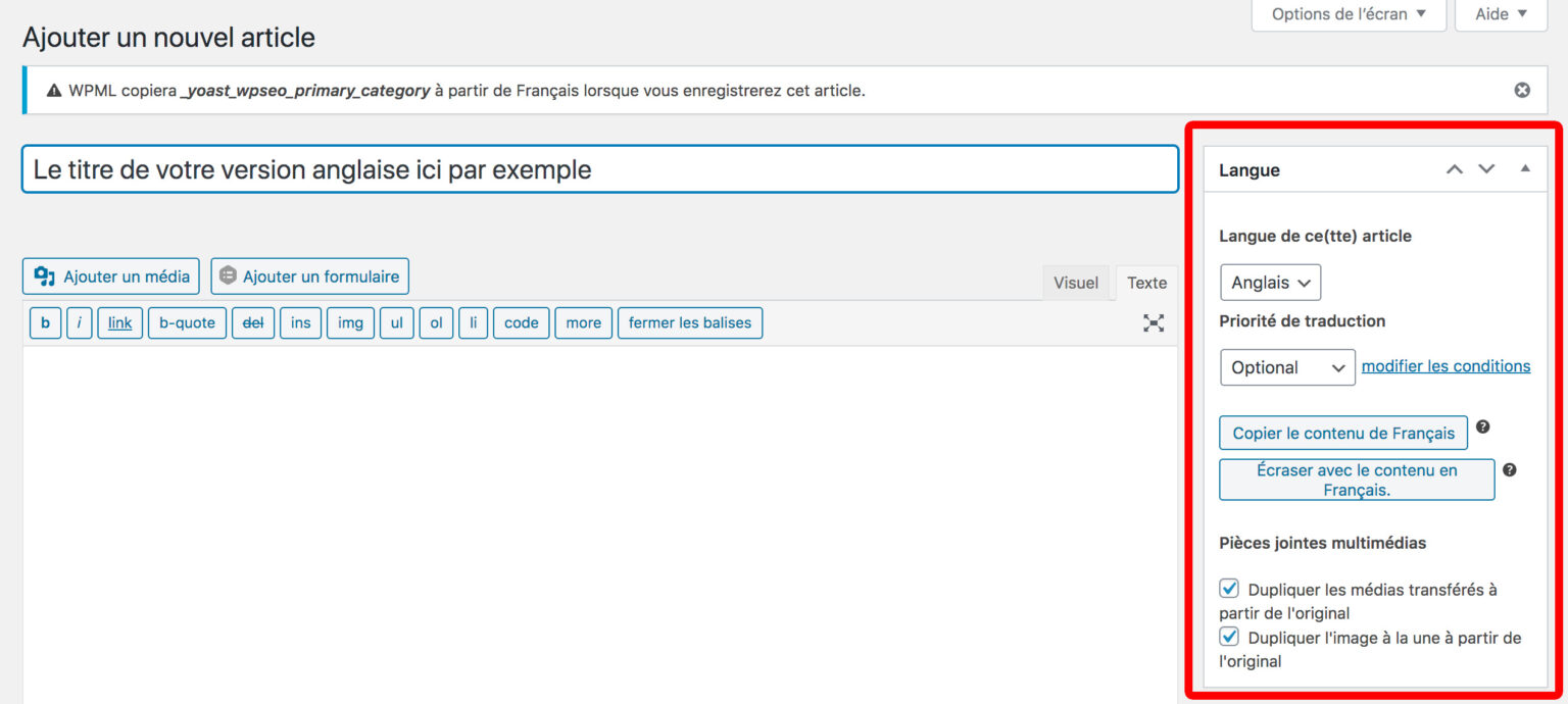 Créer un Site Multilingue WordPress avec WPML - WP Pour les Nuls